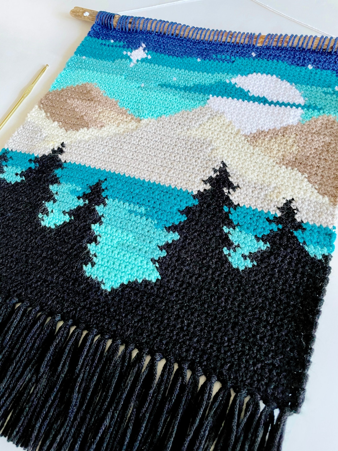 Crochet Pattern the Mountainside Wall Hanging Mountain - Etsy UK