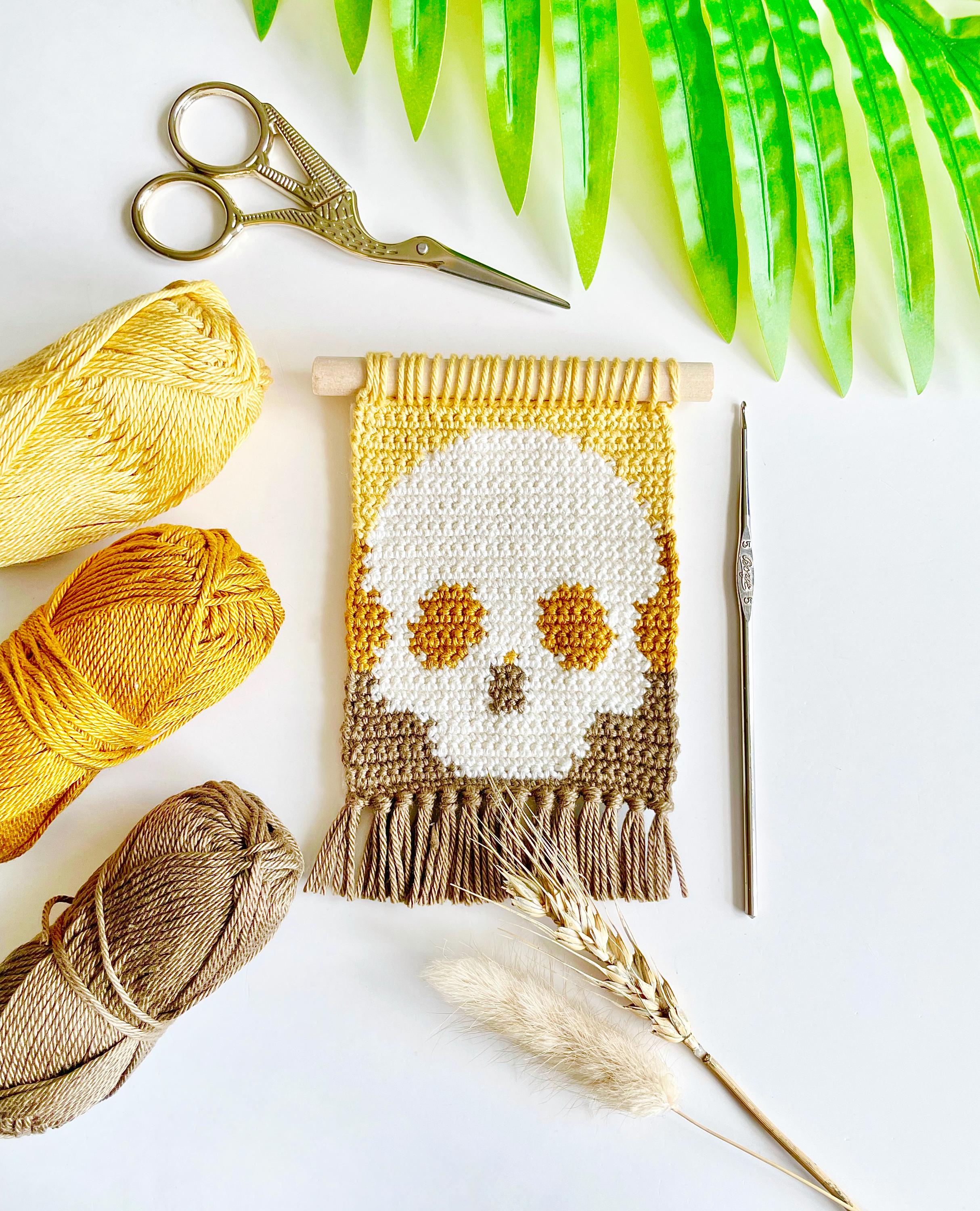 Crochet Pattern | the Simple Skull Car Charm | Car Charm Crochet ...