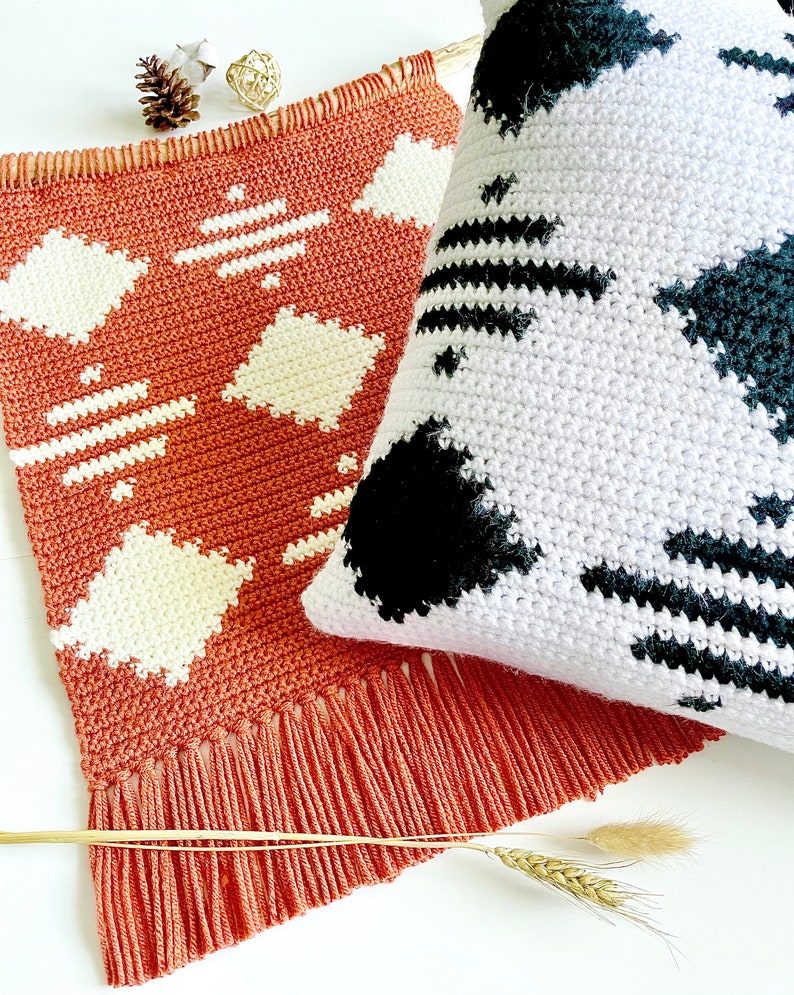 Crochet Pattern Bundle the Geo Diamond Wall Hanging the | Etsy