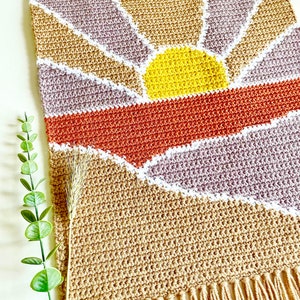 Crochet Pattern | the Sunset Peak Wall Hanging | Wall Hanging Crochet ...