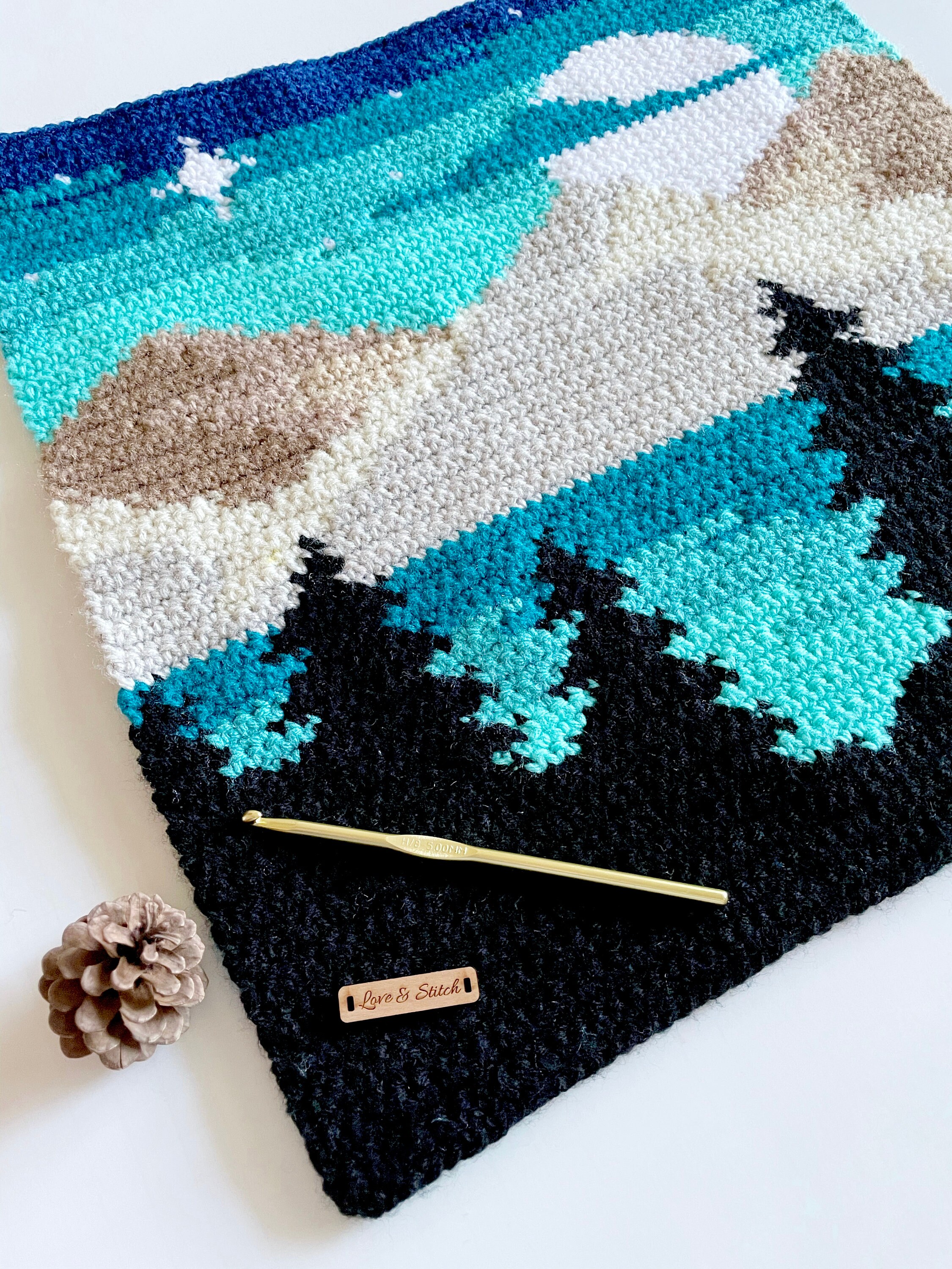 Crochet Pattern the Mountainside Wall Hanging Mountain - Etsy UK