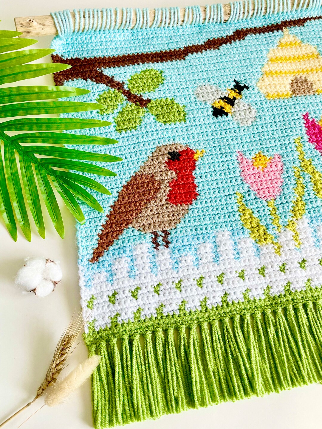 Crochet Pattern | the Spring Has Sprung Wall Hanging | Wall Hanging ...