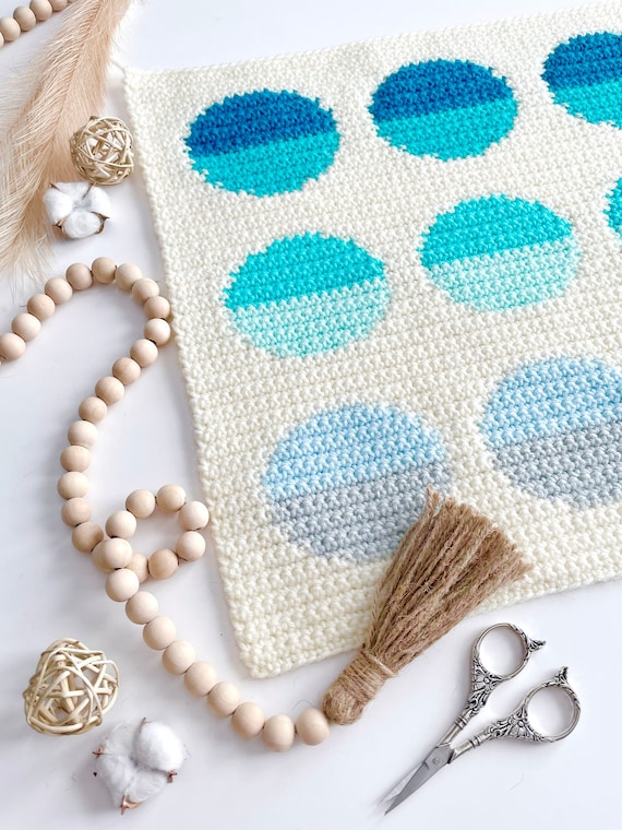 Crochet Pattern the Colorblock Mod Wall Hanging Crochet | Etsy