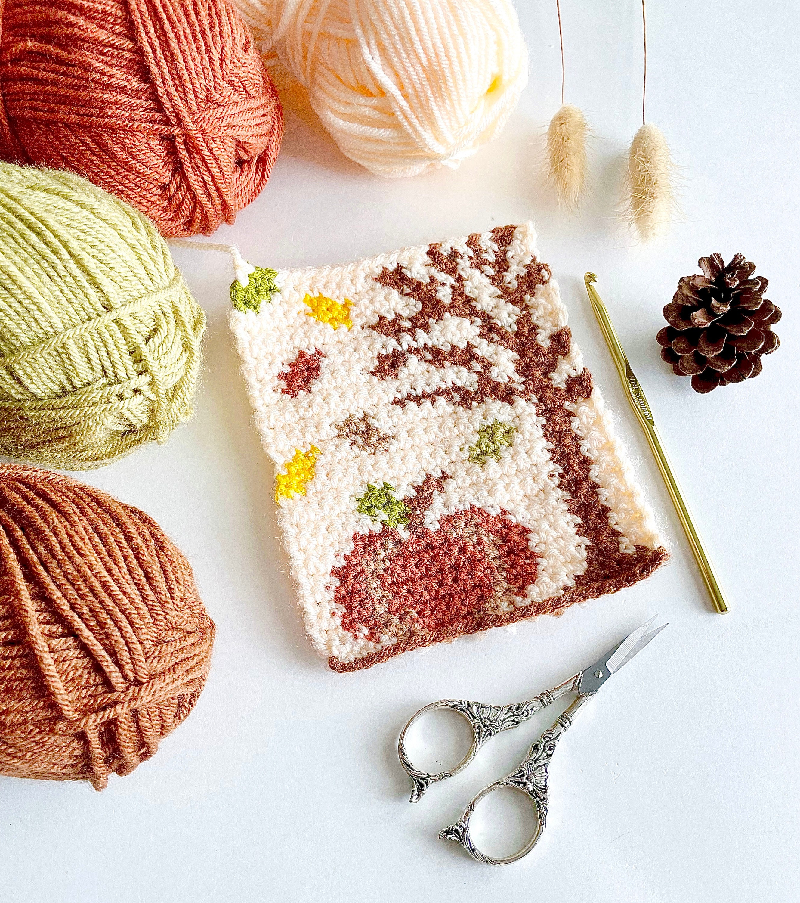 Crochet Pattern | the Teeny Weanie Fall Wall Hanging | Wall Hanging ...