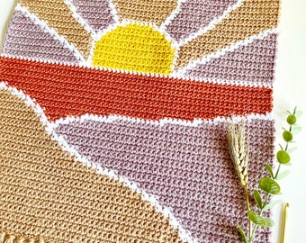 Handmade Sunset Wall Hanging Crochet Pattern - Etsy Australia