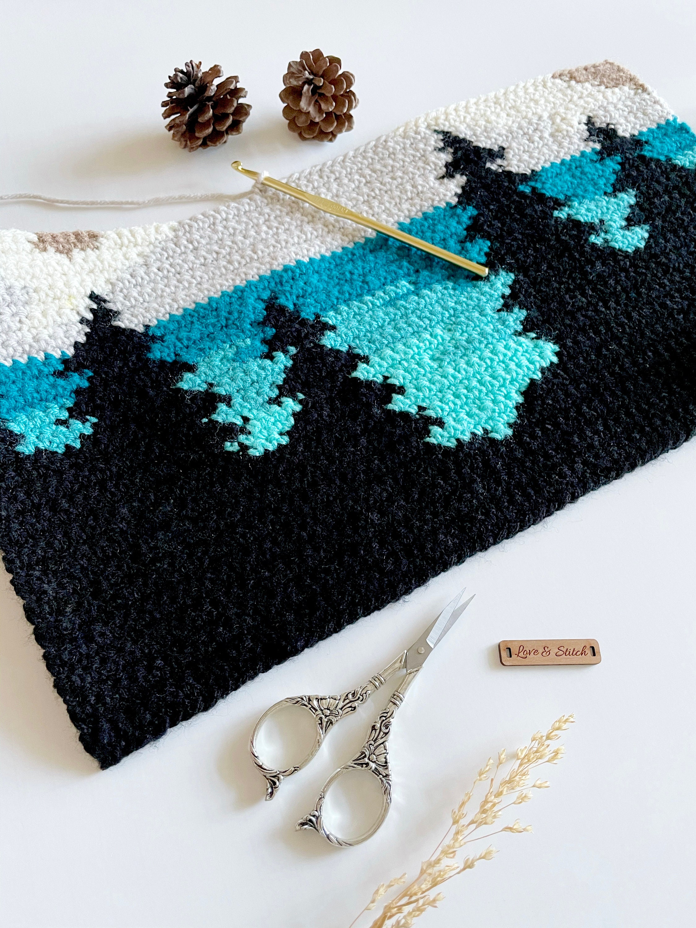 Crochet Pattern the Mountainside Wall Hanging Mountain - Etsy UK