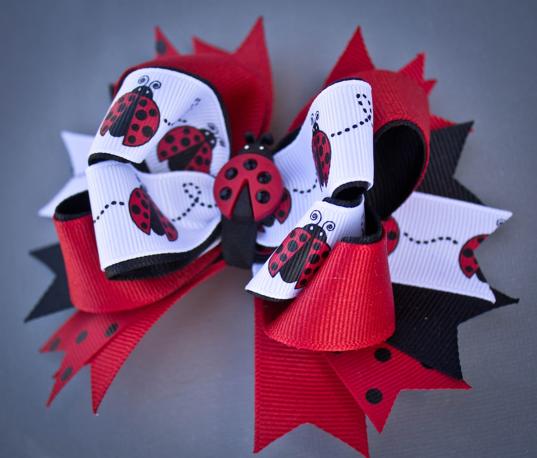 Ladybug Bow, Ladybug Hair Bow, Lady Bug Bow, Ladybug Costume, Ladybug ...