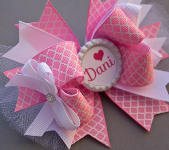 Monogrammed Stacked Bows