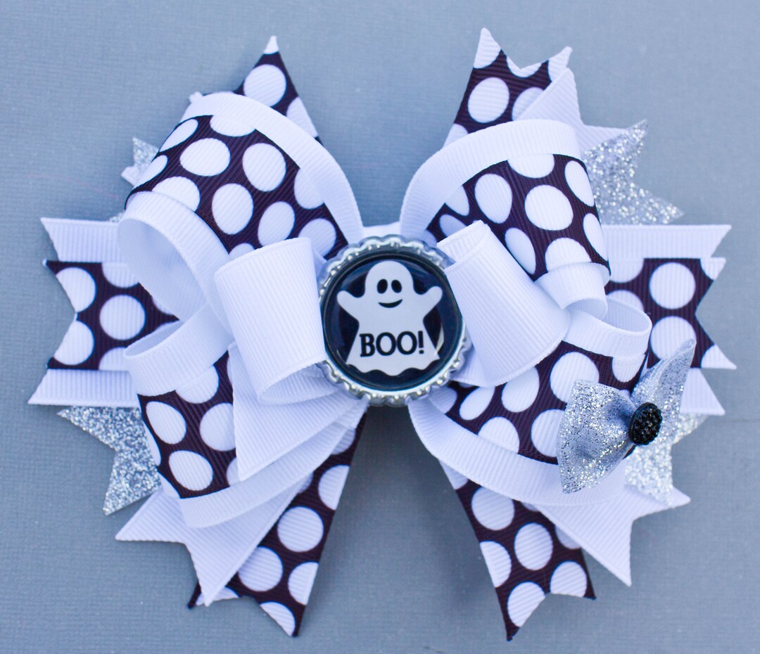 Halloween Bow, Halloween Bow, Ghost Halloween Bow, Ghost Costume ...