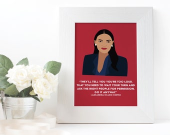ALEXANDRIA OCASIO CORTEZ Glossy Poster Picture Photo Banner - Etsy