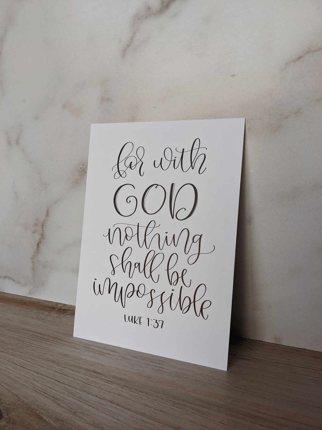 Luke 1:37, for With GOD Nothing Shall Be Impossible, Bible Verse ...