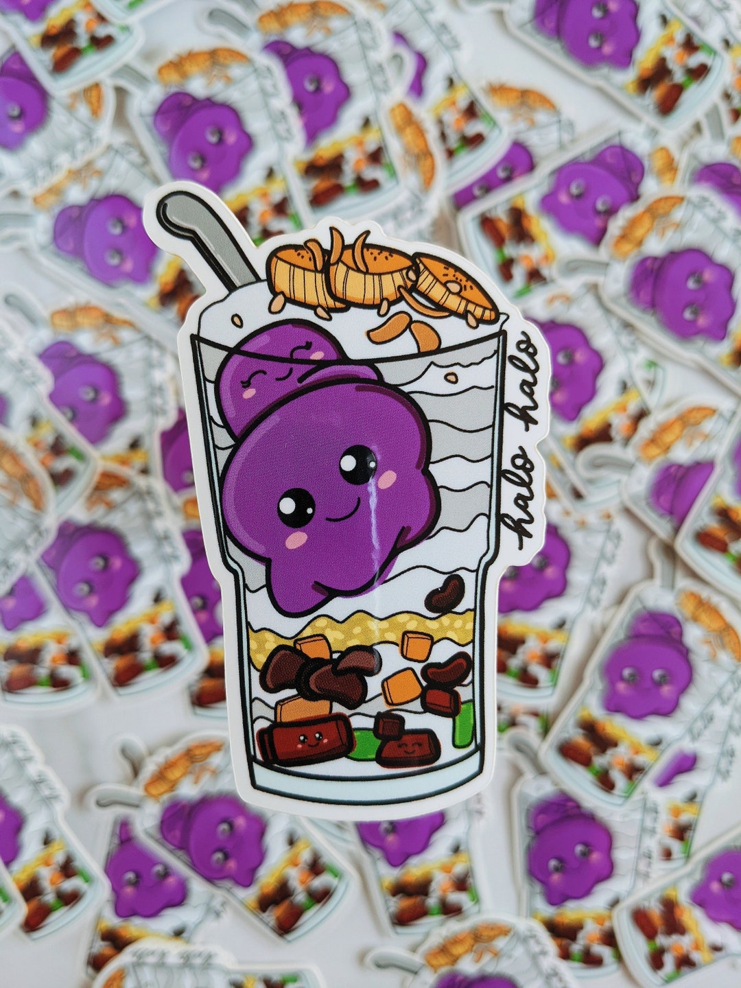 Halo Halo Glossy Vinyl Die-cut Sticker, Filipino Food, Filipina, Pinoy ...
