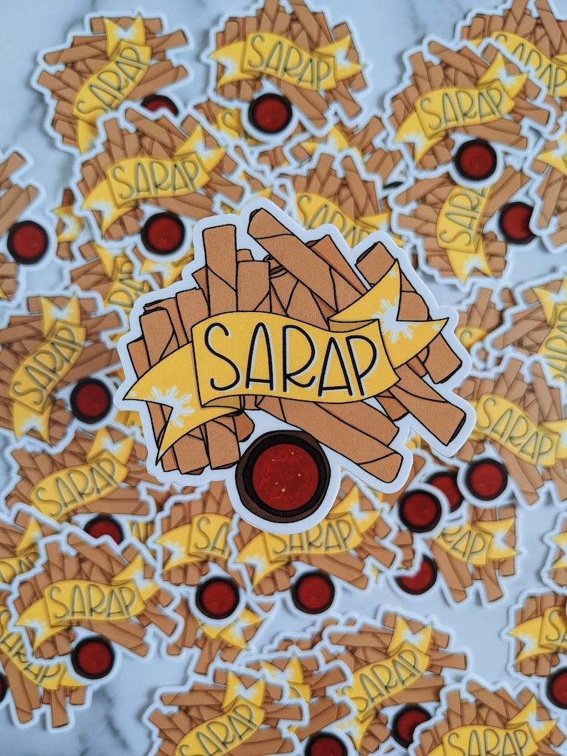 Sarap Lumpia Matte Vinyl Die Cut Sticker, Filipino Food, Filipina ...