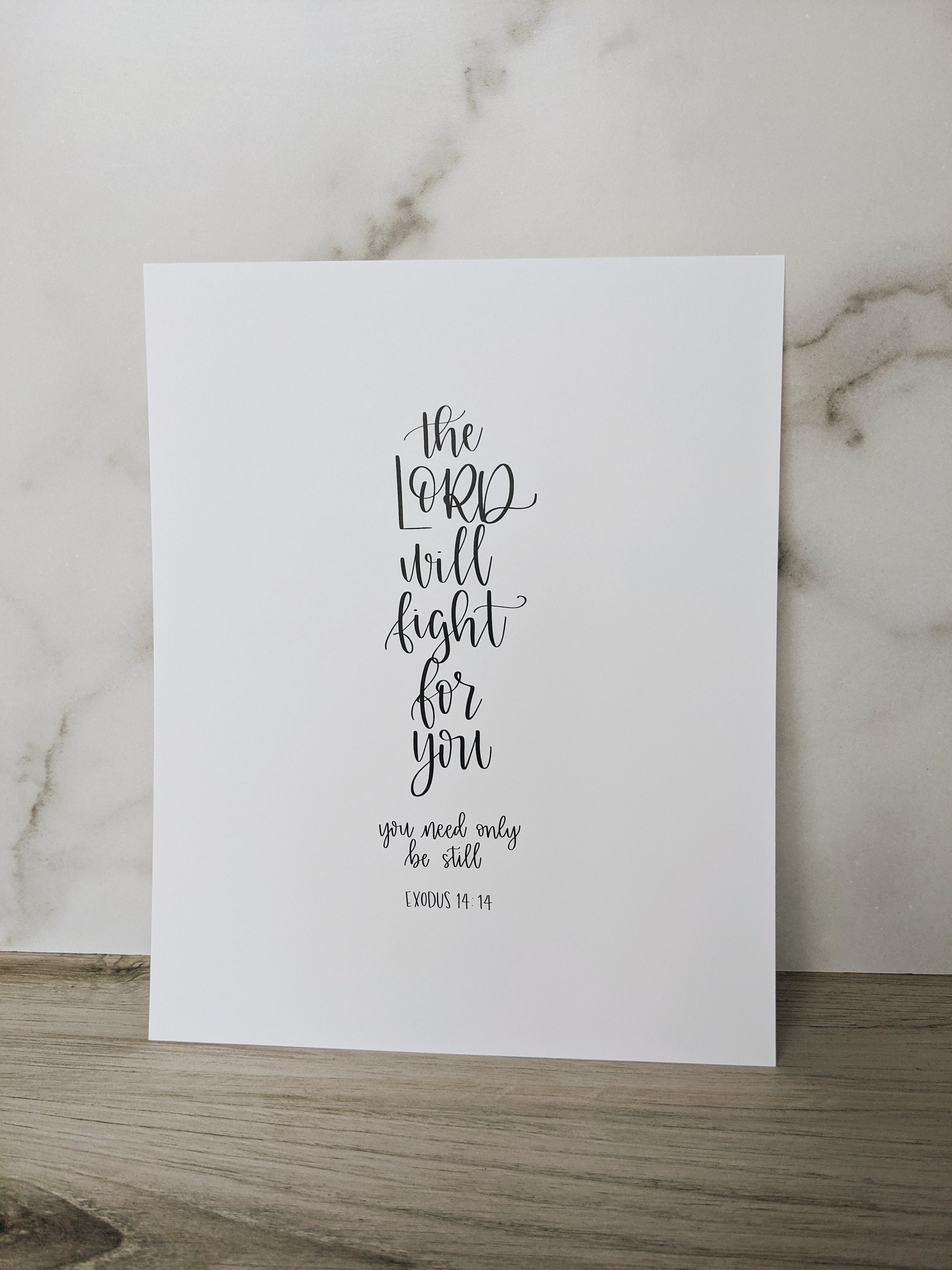 Exodus 14:14, the Lord With Fight for You, Bible Verse, Old Testament ...