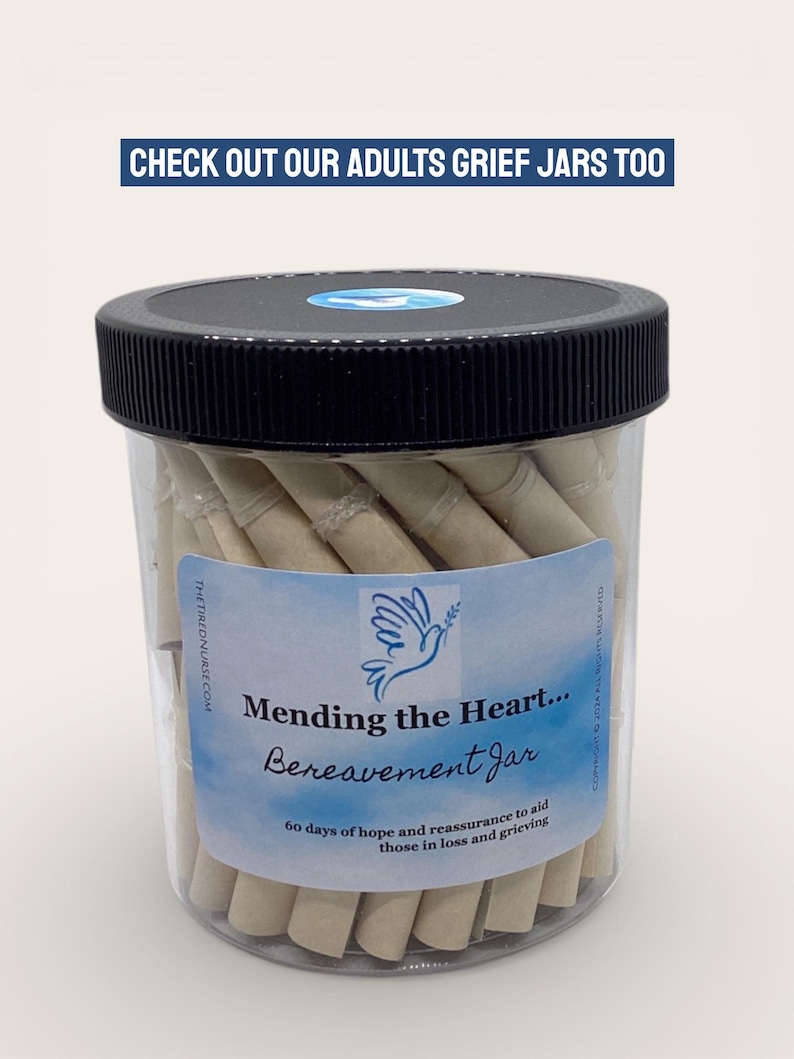 Kids Grief Affirmation Jar | Mending Little Hearts | Comfort Gift for ...