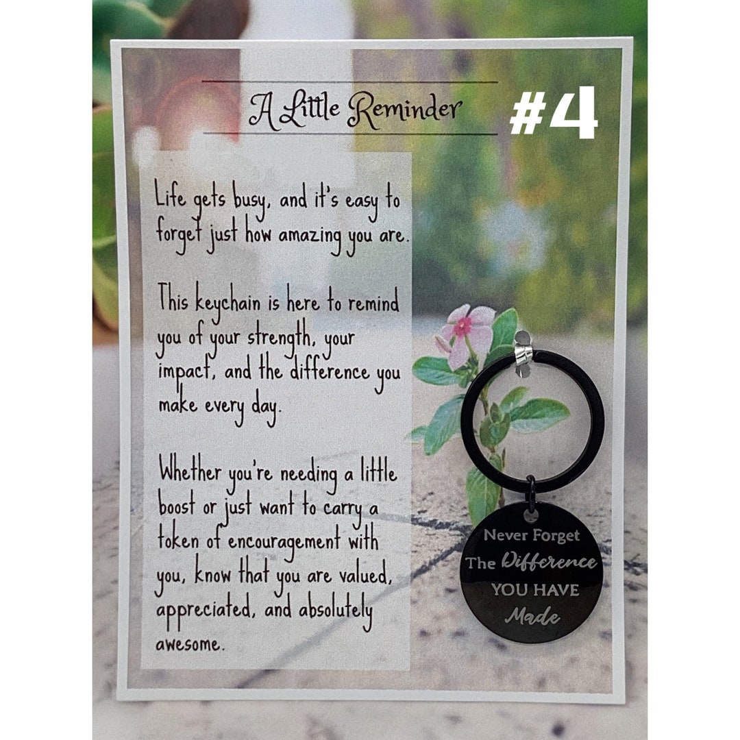 Inspirational Keychains for Coworkers, Friends, & Family-engraved ...