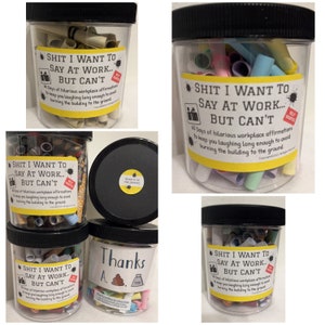 Funny Work Affirmation Jar Shit I Want to Say at Work but - Etsy