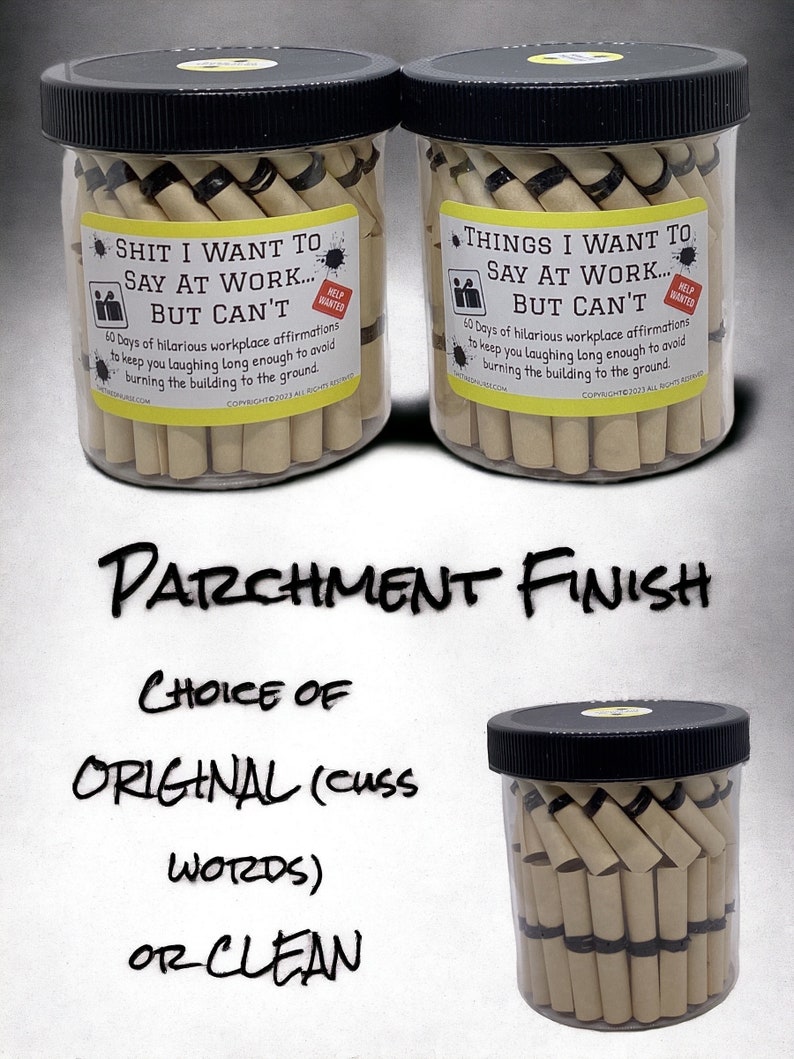Shit I Want to Say at Work but Cant -funny Work Affirmation Jar ...