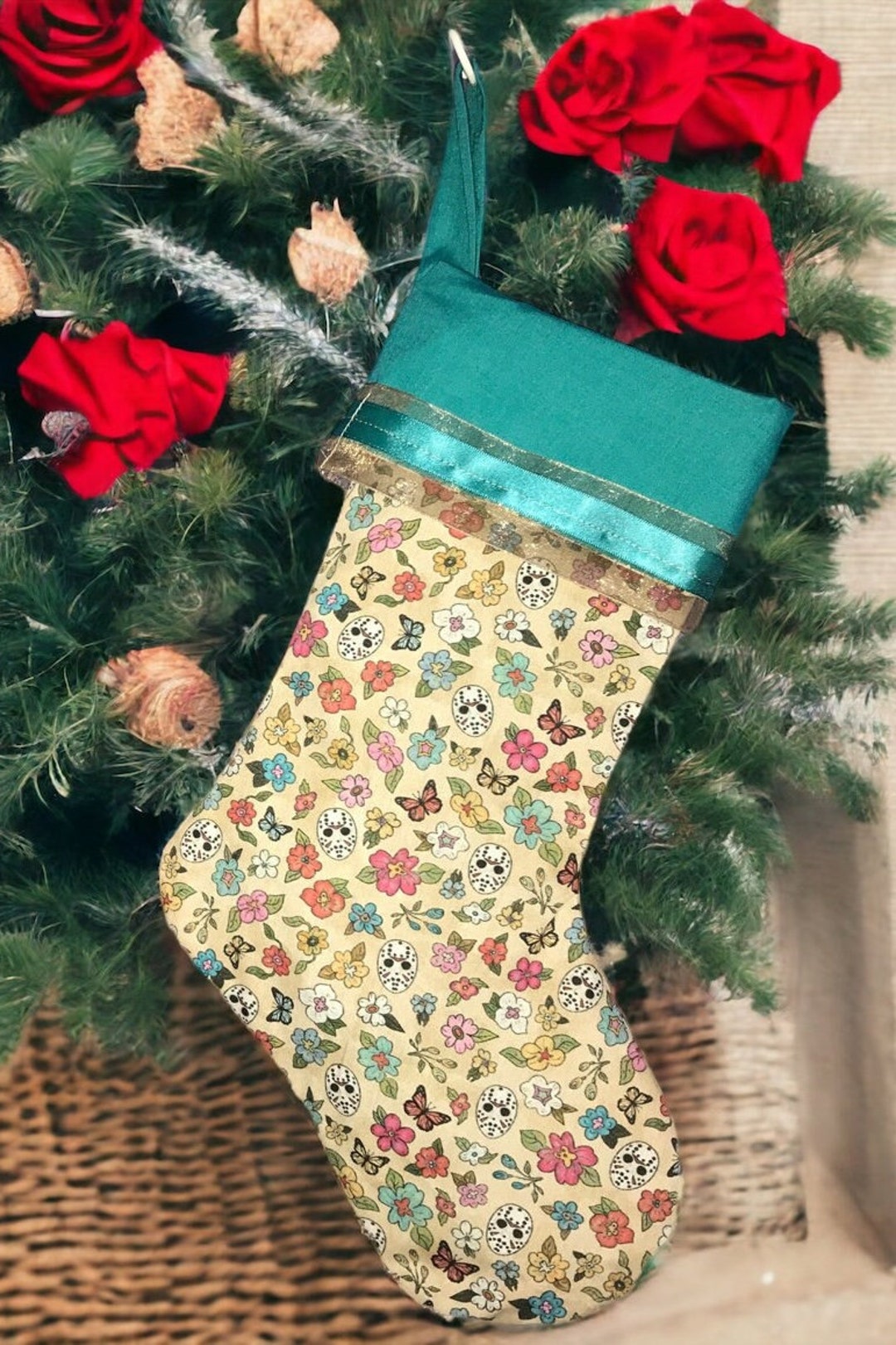 Handmade Jason Voorhees Christmas Stocking Friday the 13th Print Camp ...