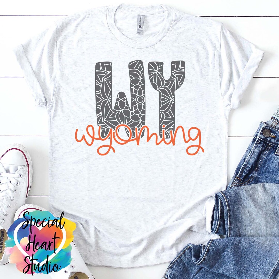 Wyoming SVG, Wyoming Mandala SVG, Dxf, Eps, Png File, Wyoming WY State ...