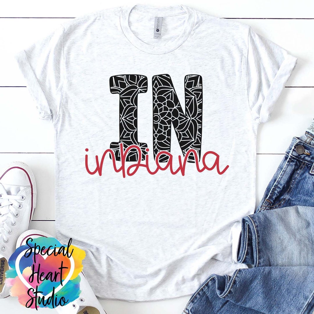 Indiana SVG, Indiana Mandala SVG, Dxf, Eps, Png File, Indiana IN State ...