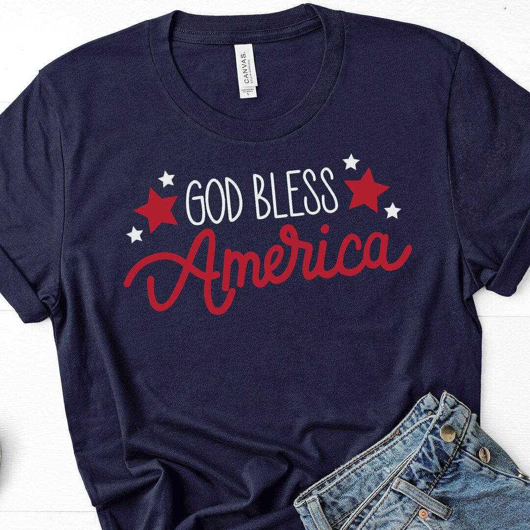 Hand Lettered God Bless America Svg Dxf Png Eps Cutting File Tshirt