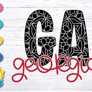 Georgia SVG, Georgia Mandala SVG, Dxf, Eps, Png File, Georgia GA State ...