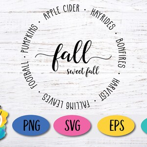 Fall Sweet Fall SVG / Fall Svg / Home Decor / Sign / Reverse Canvas SVG ...