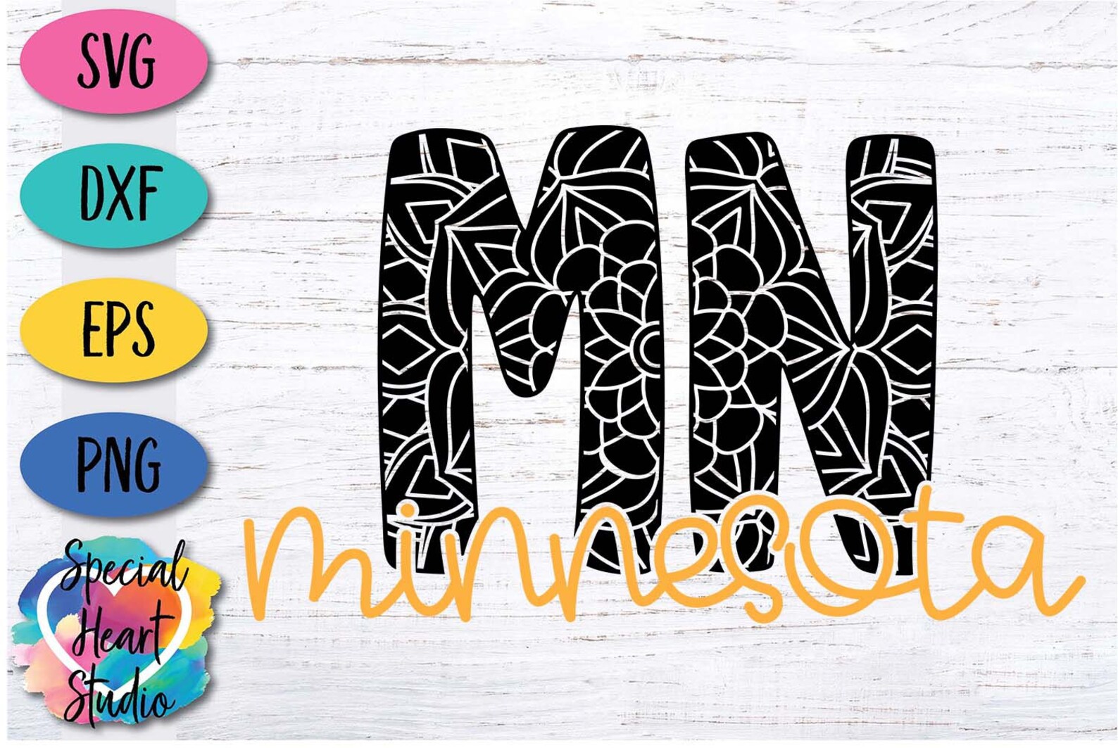 Minnesota SVG Minnesota Mandala SVG Dxf Eps Png File | Etsy