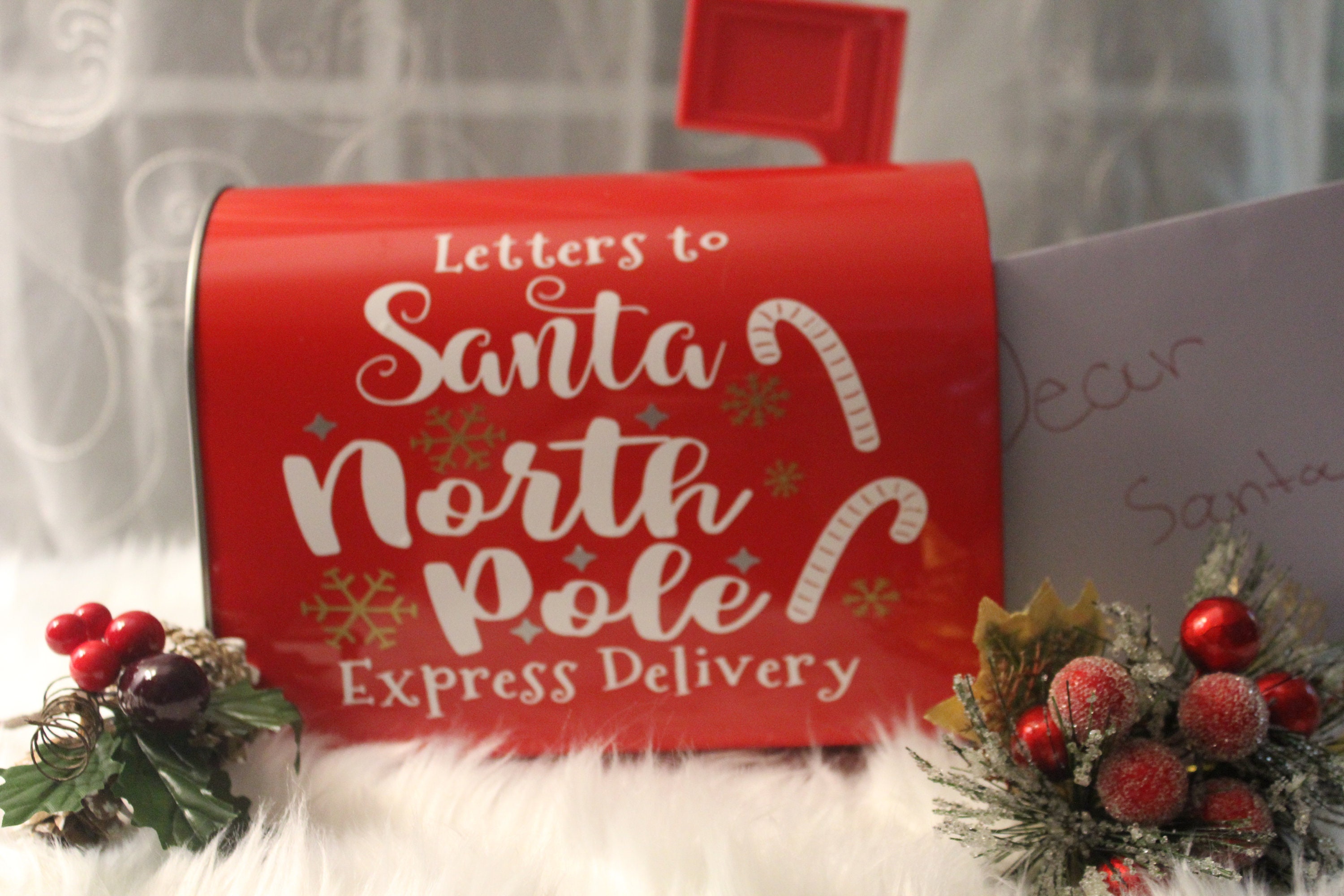 Letters To Santa Mailbox North Pole Christmas Decor Holiday Etsy