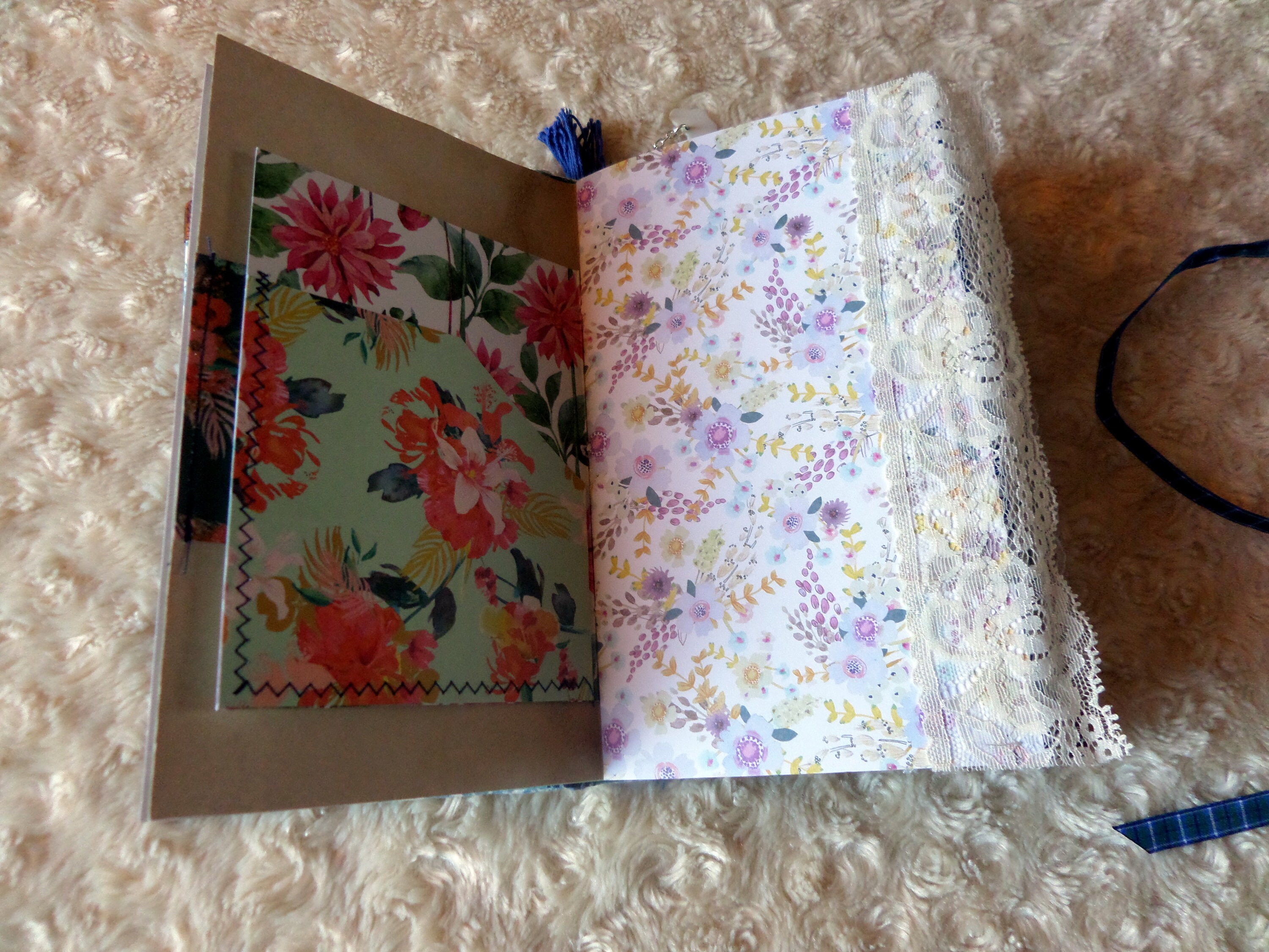 Junk Journal, Memory Journal, Writing Journal, Keepsake Journal, Lace ...