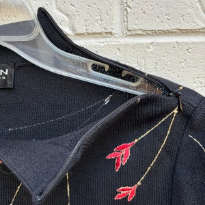 St John Collection Marie Gray Vintage Black Dragonfly Sweater With ...