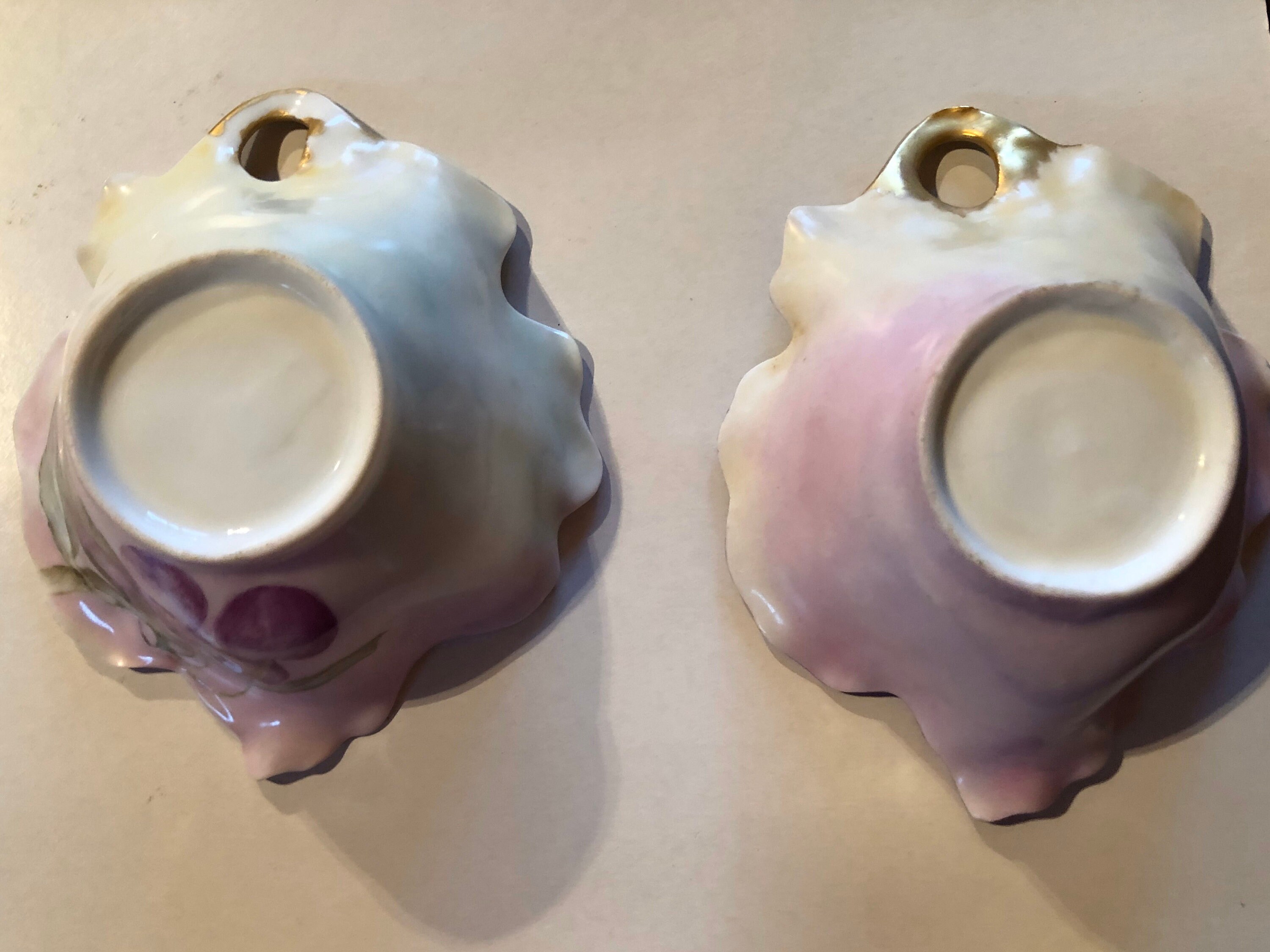 Hand painted vintage tidbit bowls - Etsy Nederland