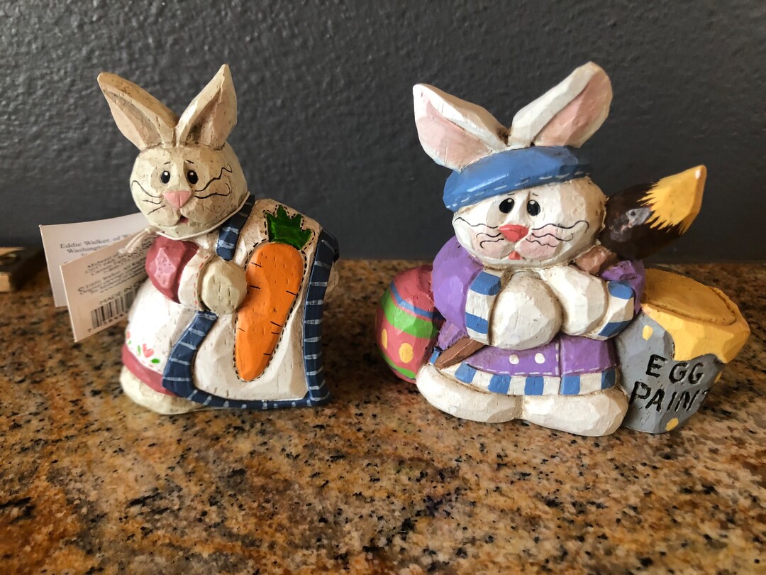 Eddie Walker Vintage Collectible Resin Easter Bunny Figurines - Etsy