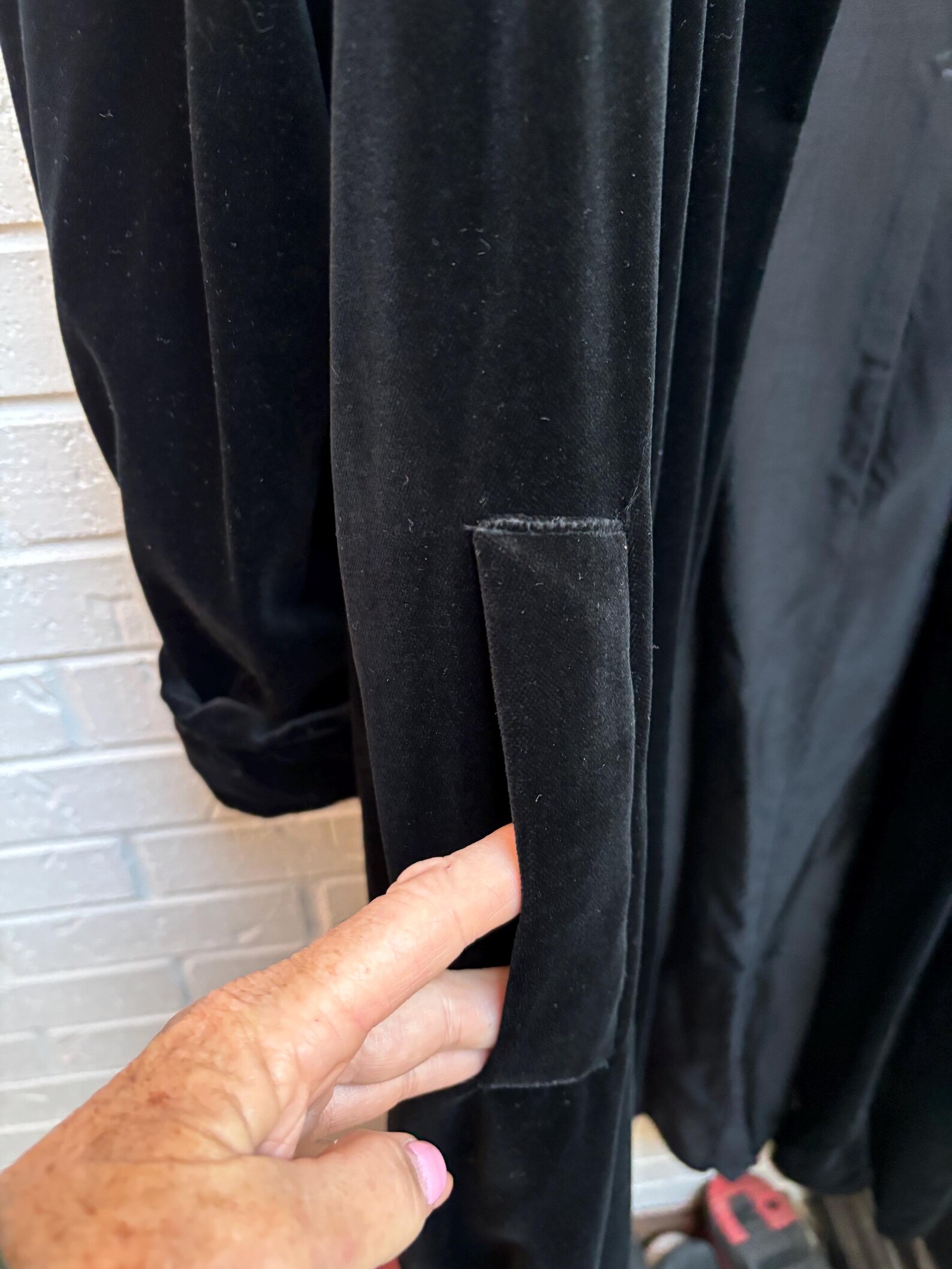 Vintage JS Collections NWT Black Velvet Floor Length Open Evening Coat ...