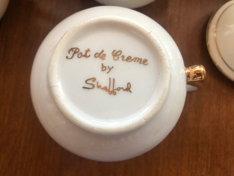 Pots De Cream Vintage by Shafford Golden Heirloom Pattern Set of 3 Pots ...