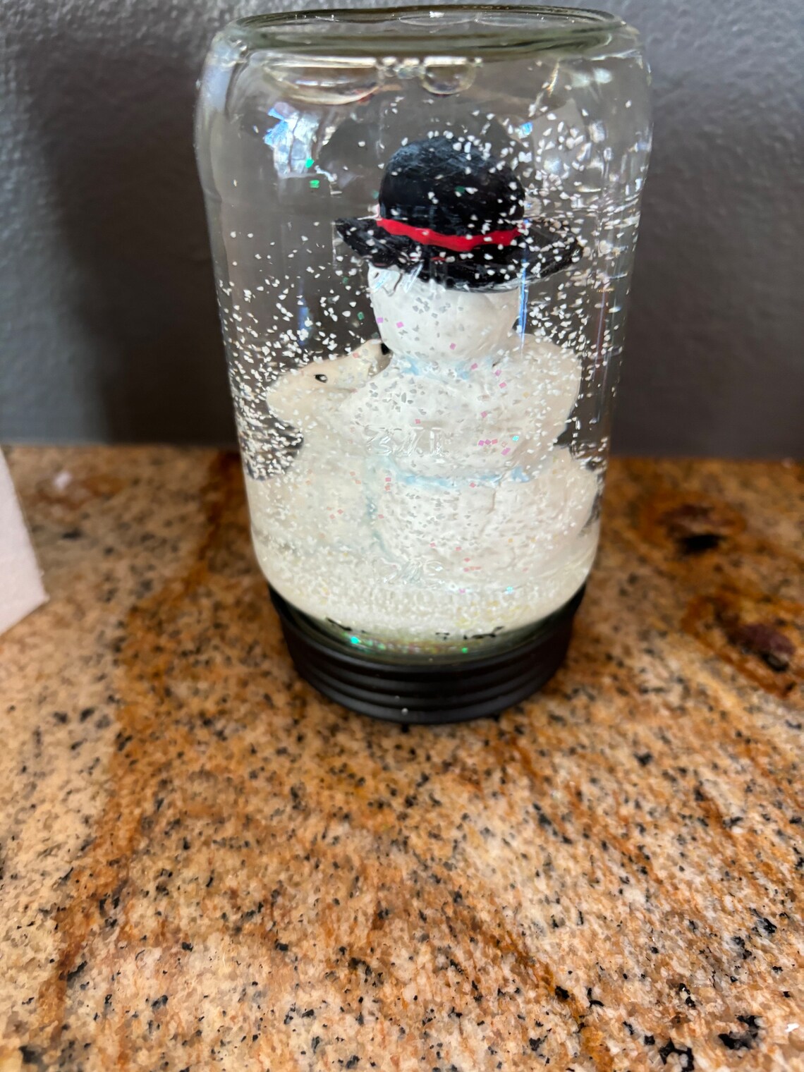 Christmas Cool Snow Globe NWT Snowman and Buddy in a Jar - Etsy