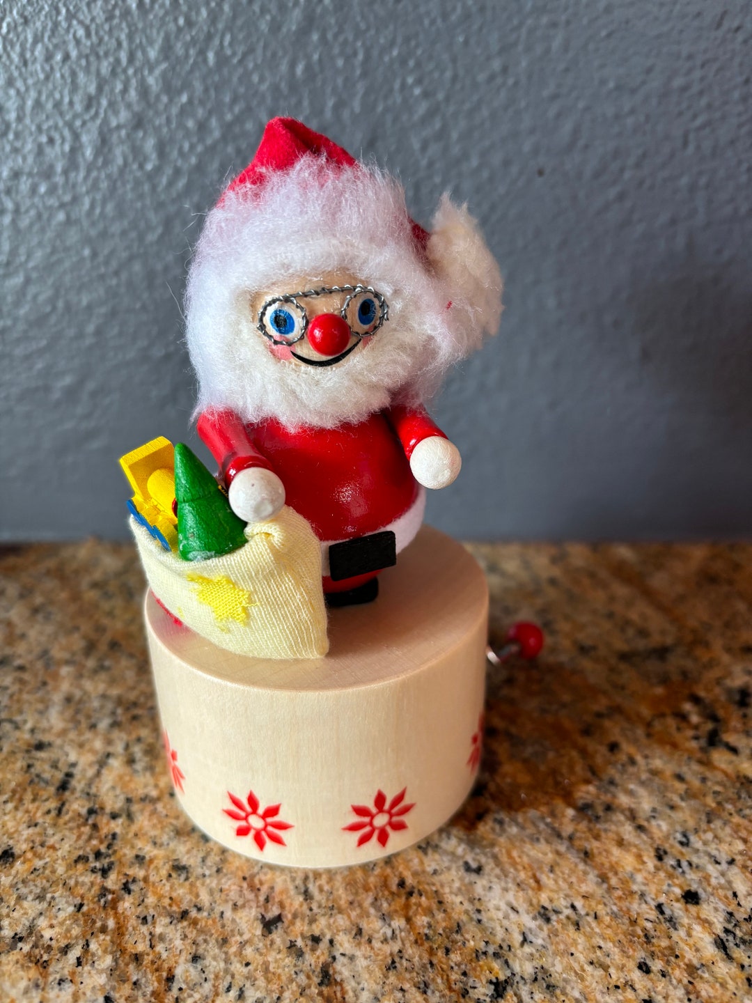 Christmas Collectible Steinbach Germany Music Box Grinder Santa Plays ...