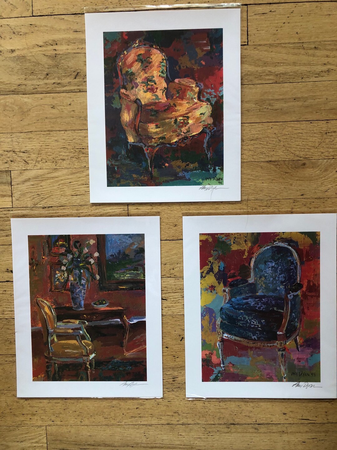 Amy Dixon Signed Art Lithograph Prints of Distinctive Chairs - Etsy