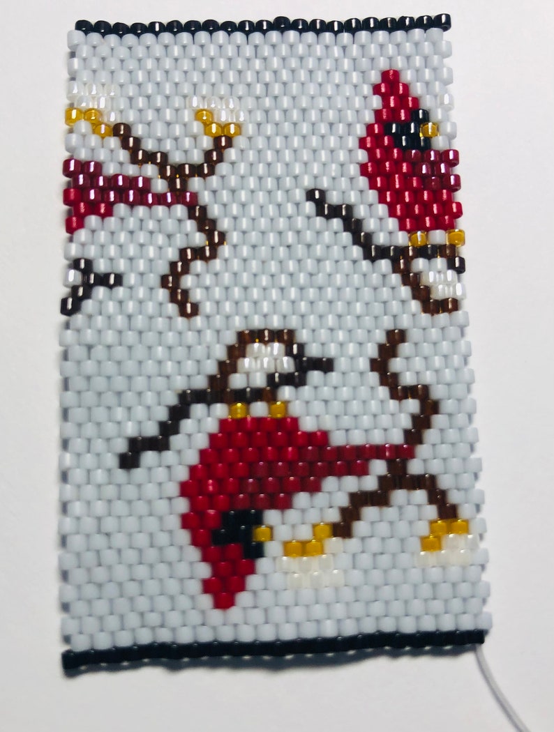 Two Way Cardinals Seed Bead Pen Wrap - Etsy