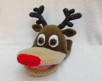 Reno títere de mano - Etsy España