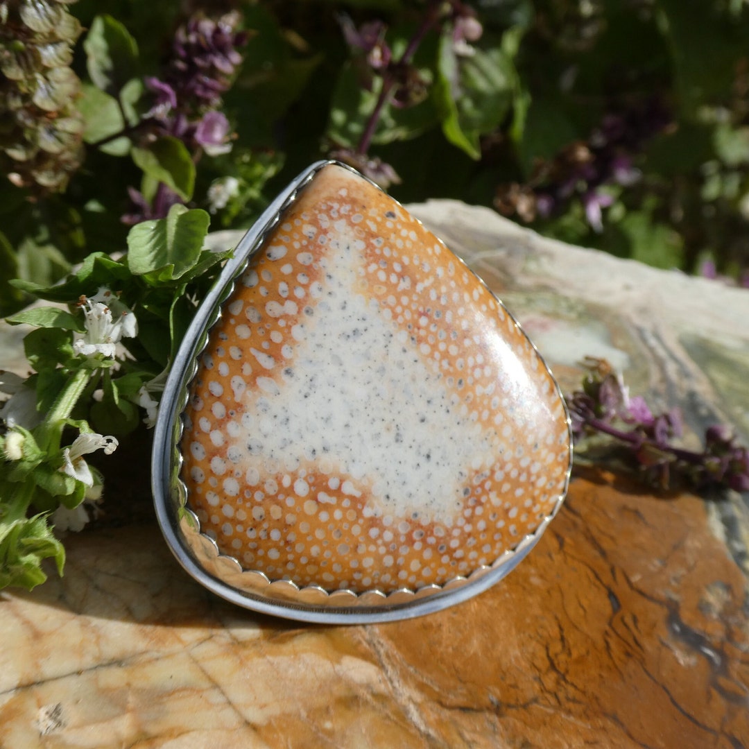 Large Fawn Stone or Bambi Stone Jstatement Ring Ombre Colors Size 10 3/ ...