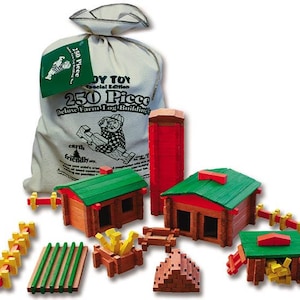 Roy Toy 550 Pc. Deluxe Log Building Set, Made in the USA - Etsy