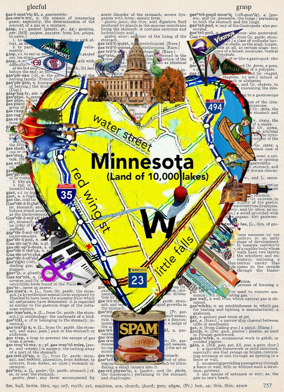Minnesota Heart | Art Print - Etsy
