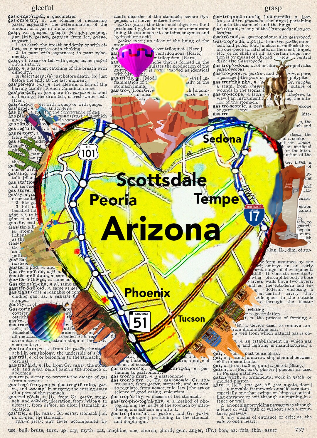 Arizona Heart | Art Print - Etsy