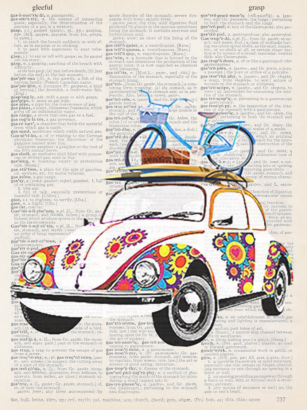 VW Bug | Art Print - Etsy