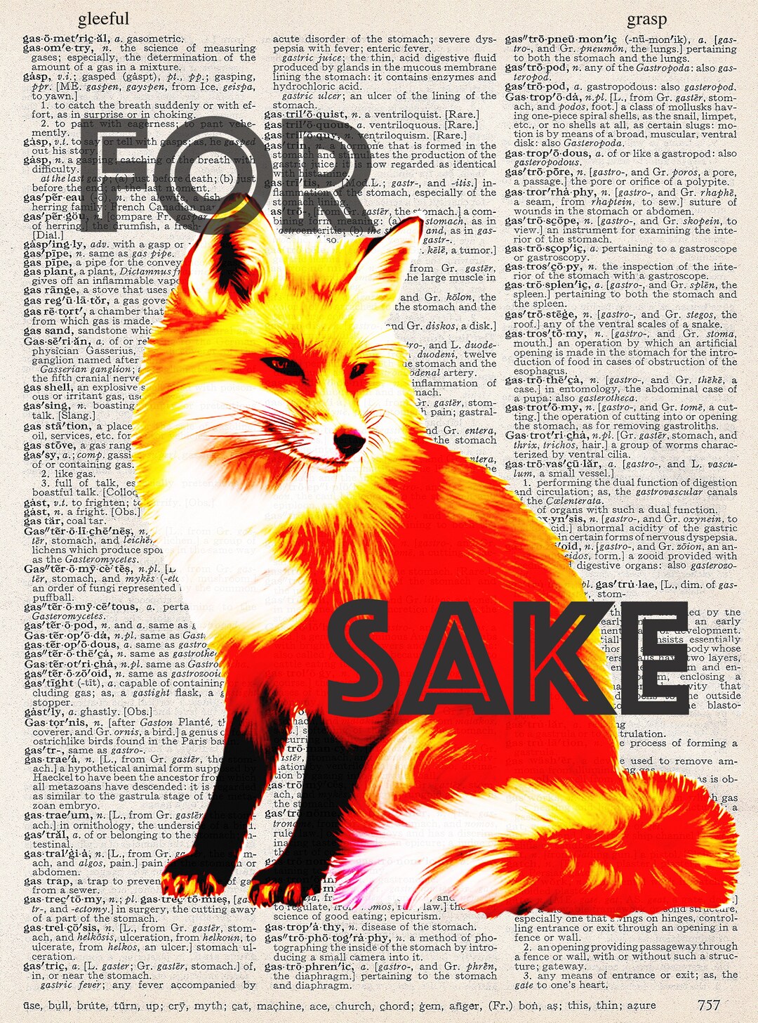 For Fox Sake | Art Print - Etsy
