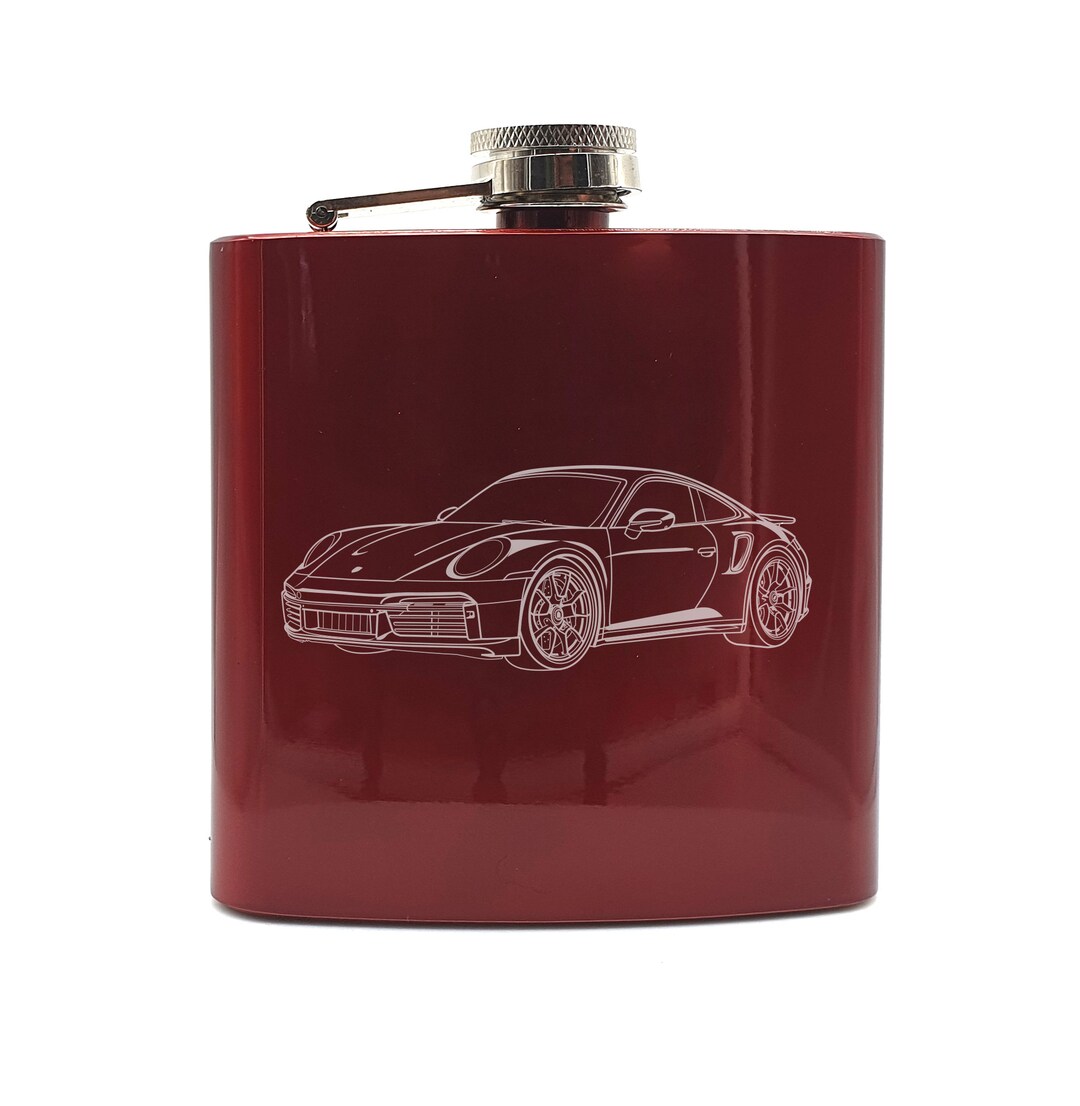 911 Sports Car Hip Flask - 6oz Choice of Colours - Car Enthusiast ...