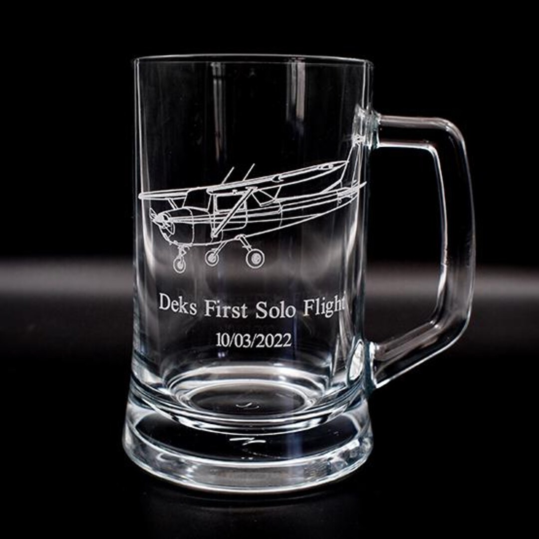 Personalised Cessna 152 Aircraft Glass Tankard - Choose Tankard Design ...