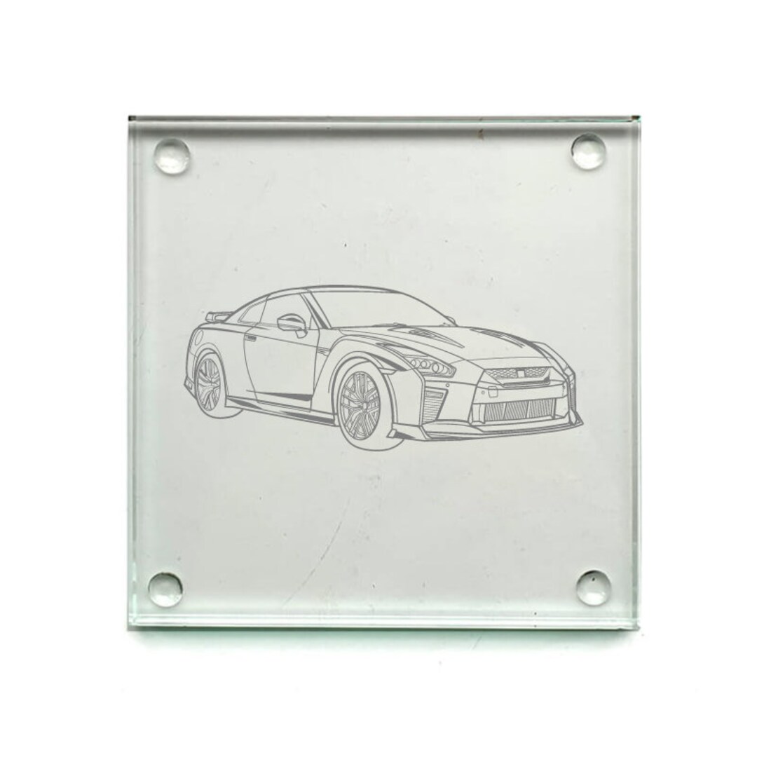 Personalised Nissan GTR Sports Car Drinks Coaster - Japanese Drift Car ...